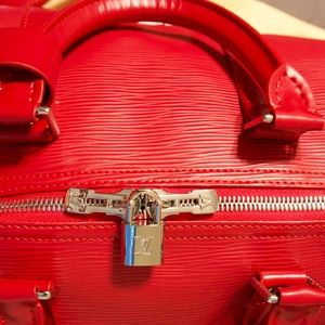 Supreme | Bags | Louis Vuitton Supreme Red Leather Bag | Poshmark
